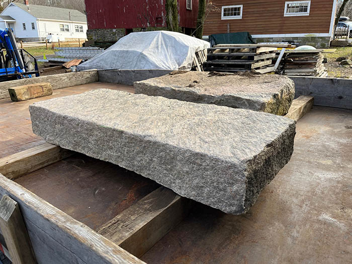 Circa 1850 Rose Granite Entry Step